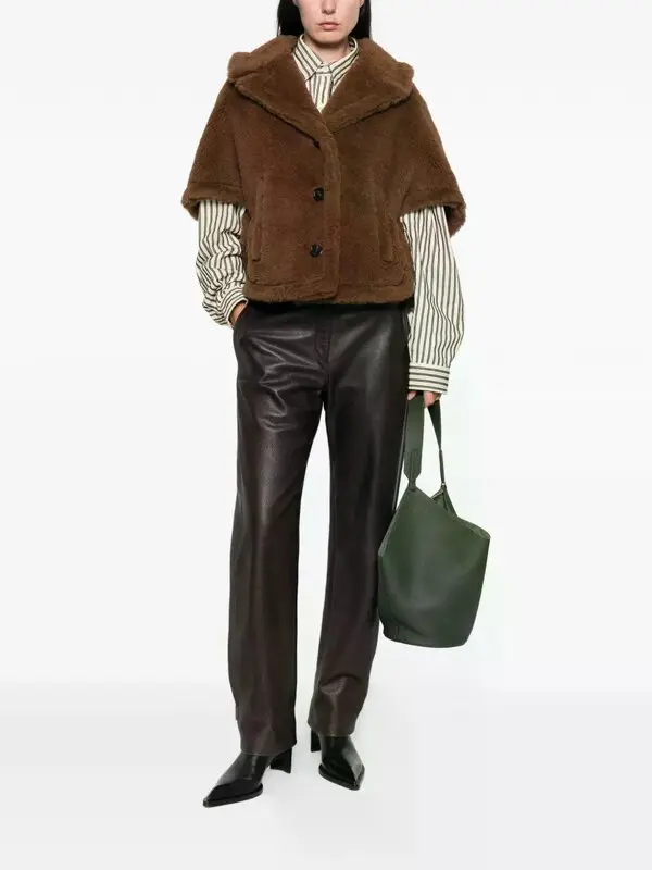 Max Mara Corvino Teddy-textured Jacket - Brown