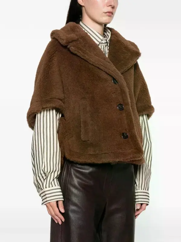 Max Mara Corvino Teddy-textured Jacket - Brown