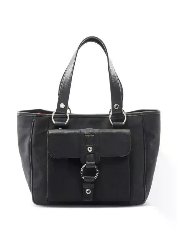 BVLGARI 2000s Logomania Zip-top Tote Bag