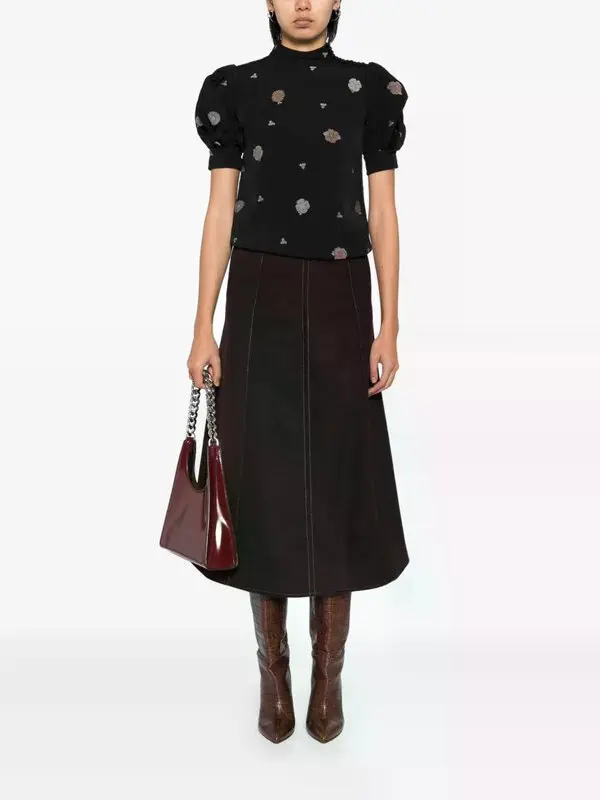 Chloé Embroidered High-neck Top