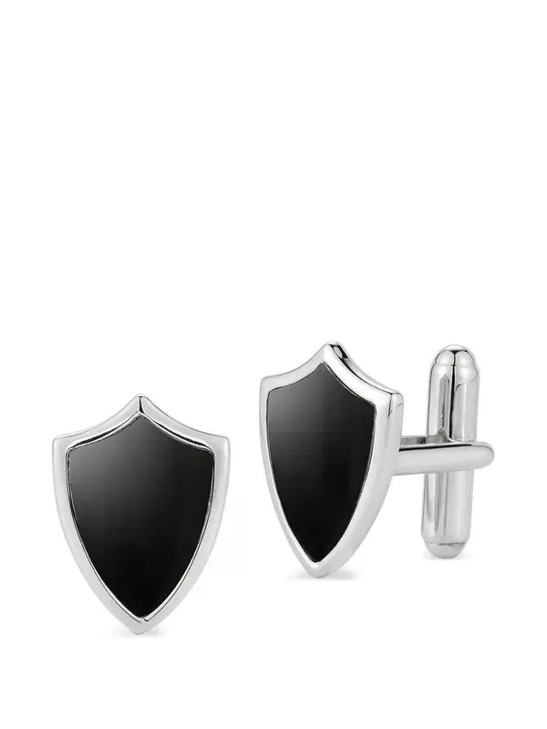 Mateo Shield Onyx Cufflinks