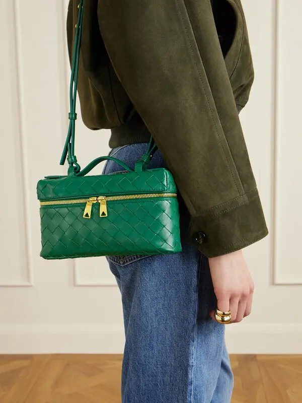 Bottega Veneta Intrecciato Leather Tote - Green