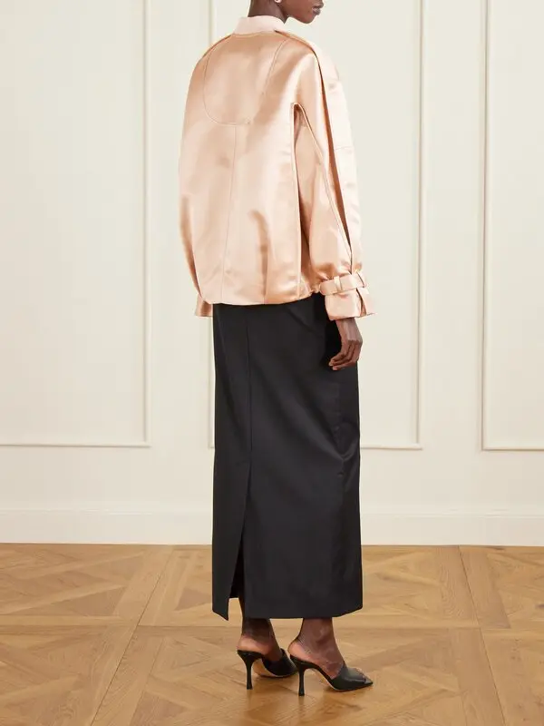 Co Duchesse-satin Bomber Jacket
