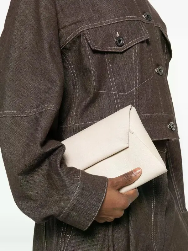 Brunello Cucinelli Envelope Mini Bag With Chain Strap - Neutrals
