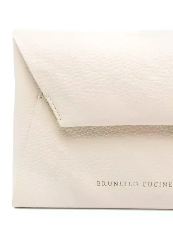 Brunello Cucinelli Envelope Mini Bag With Chain Strap - Neutrals