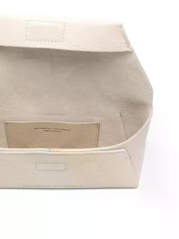 Brunello Cucinelli Envelope Mini Bag With Chain Strap - Neutrals