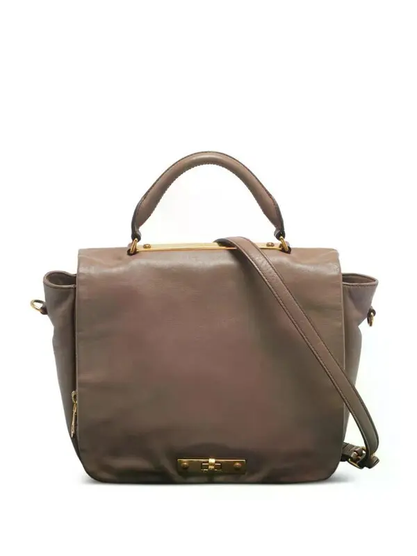 Marc Jacobs Goodbye Columbus Leather Tote Bag - Brown
