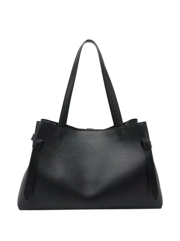Yuzefi Gyoza Leather Shoulder Bag - Black
