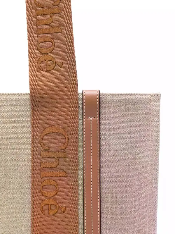 Chloé Woody Medium Tote Bag - Neutrals