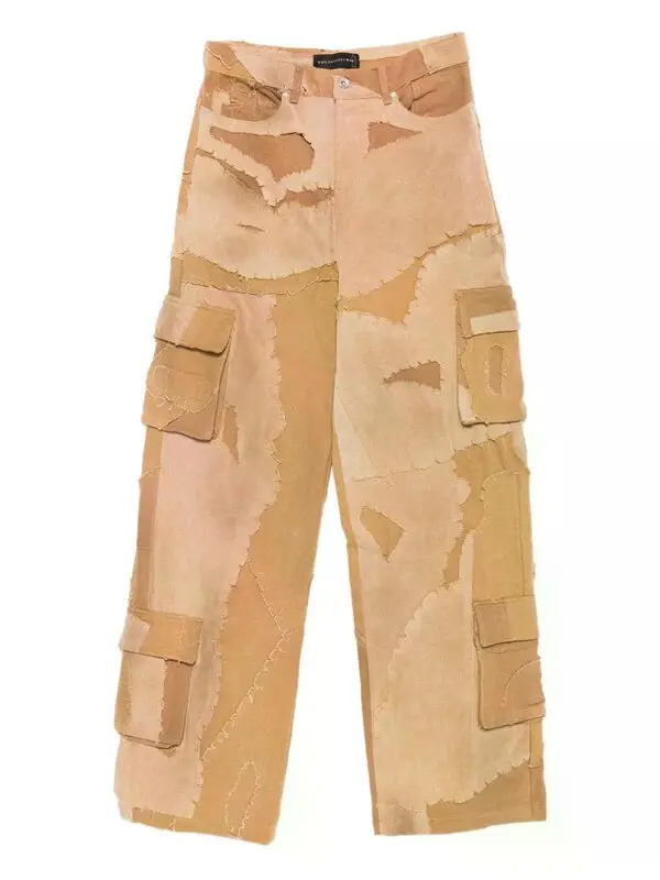 WHO DECIDES WAR Patchwork Buttoned Jeans
