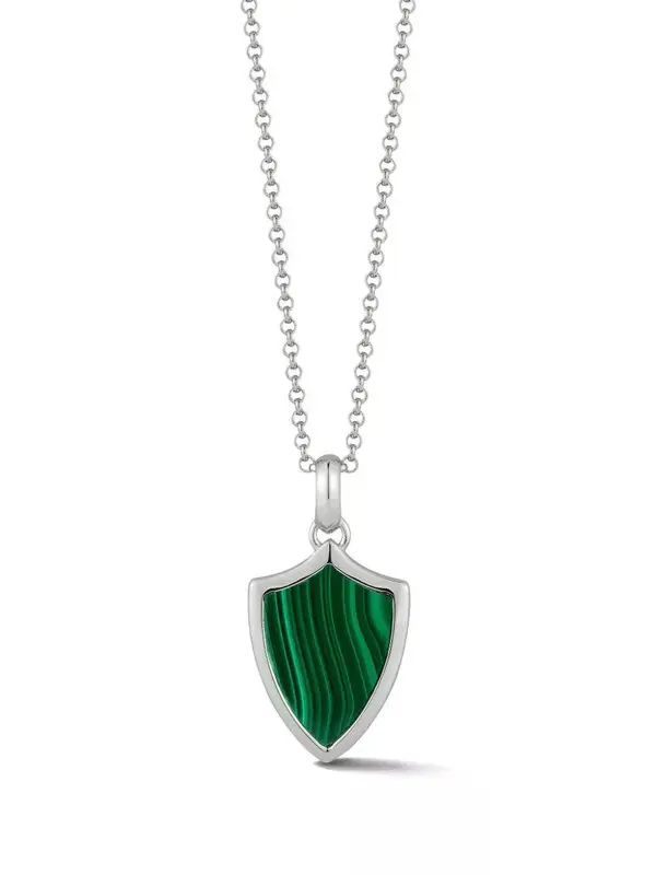 Mateo Malachite Shield Necklace