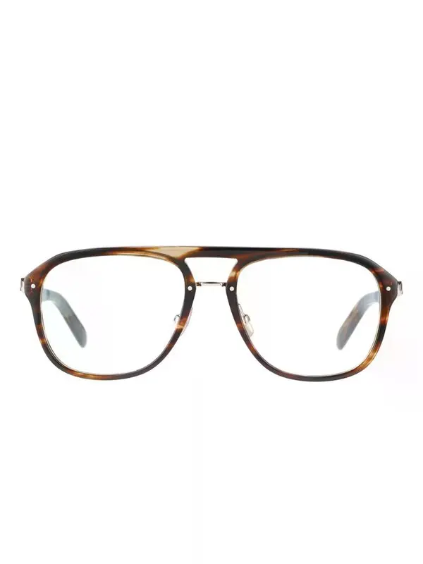 YELLOWS PLUS Stan Round Frame Glasses - Brown
