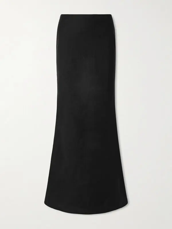 Cult Gaia Chantel Linen Maxi Skirt - Black