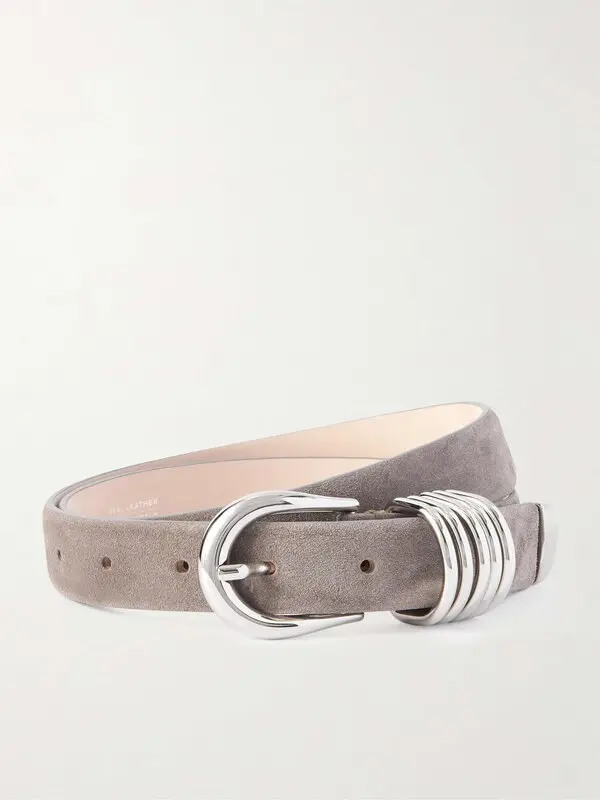 DEHANCHE Hollyhock Suede Waist Belt - Dark Gray