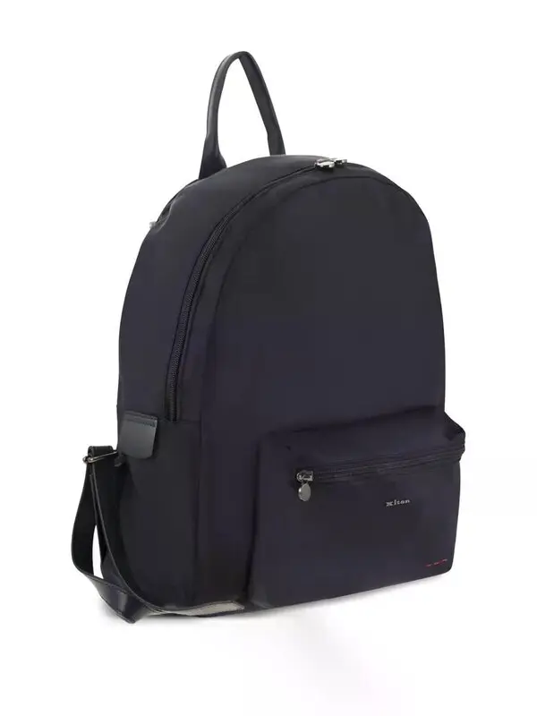 Kiton Zipped Logo Backpack - Blue