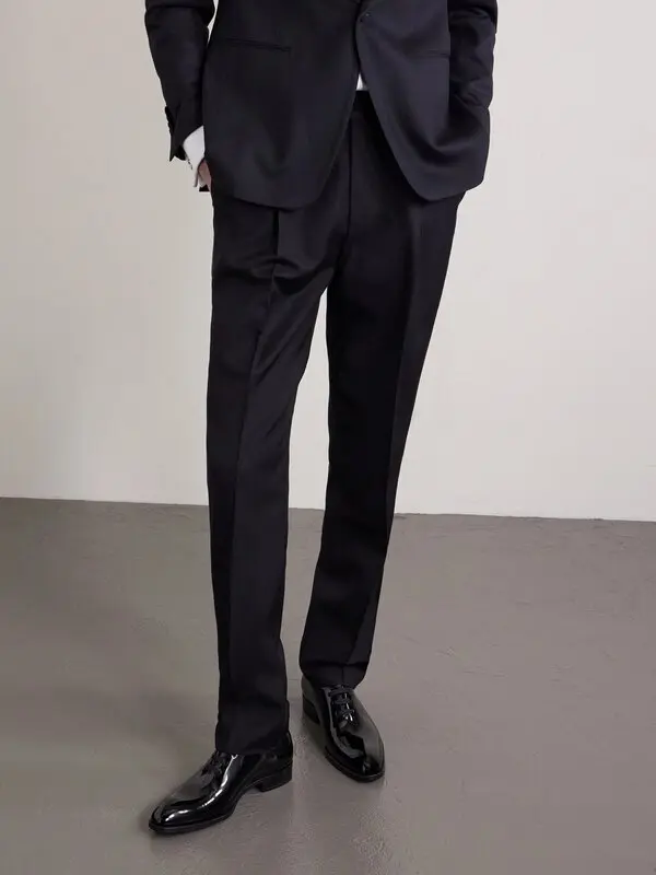 TOM FORD Elkan Patent-leather Oxford Shoes - Black