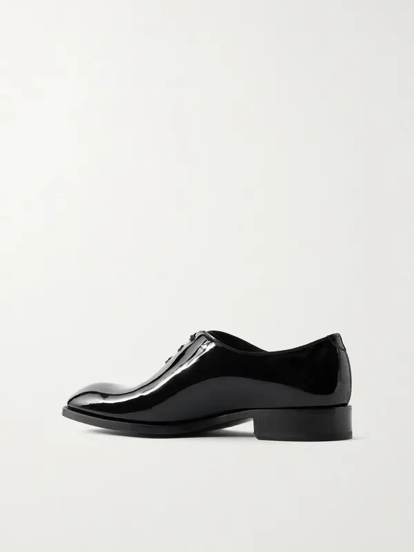 TOM FORD Elkan Patent-leather Oxford Shoes - Black