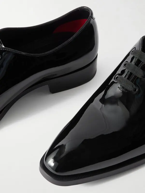 TOM FORD Elkan Patent-leather Oxford Shoes - Black