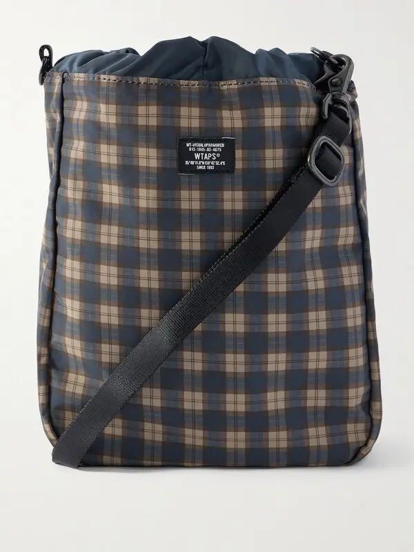 WTAPS Checked Shell Messenger Bag - Blue