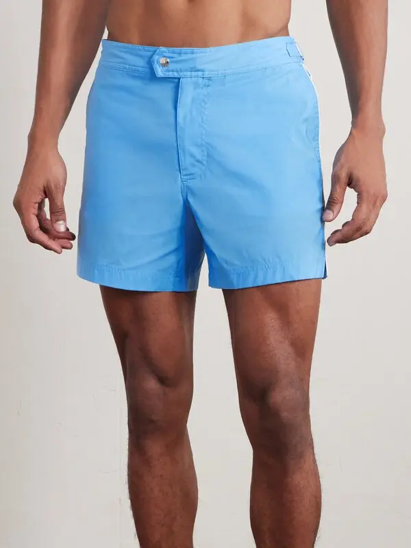 TOM FORD Straight-leg Mid-length Swim Shorts - Blue