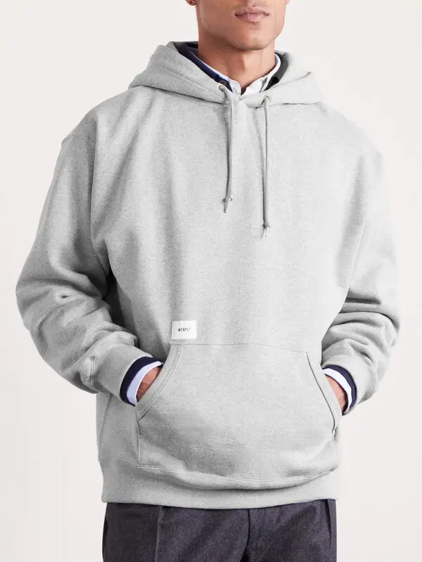 WTAPS Aon Logo-appliquéd Cotton-jersey Hoodie