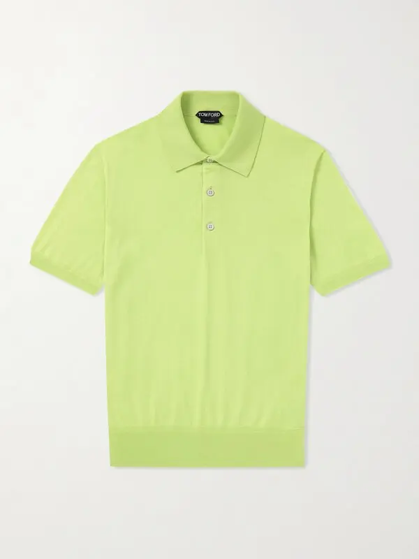 TOM FORD Cotton Polo Shirt - Green