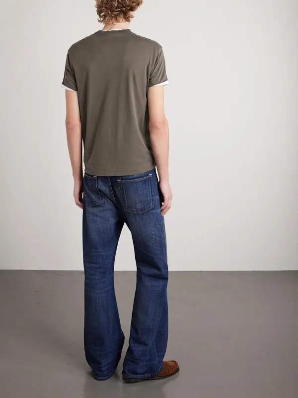 TOM FORD Cotton And Silk-blend T-shirt - Green