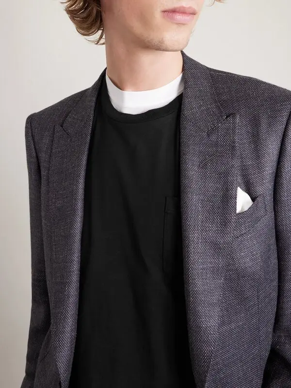 TOM FORD Cotton And Silk-blend Jersey T-shirt - Black