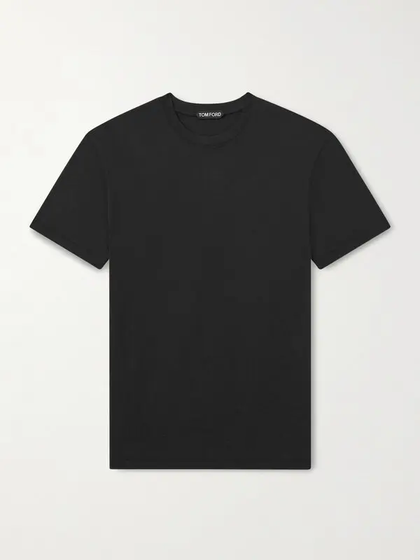 TOM FORD Lyocell And Cotton-blend T-shirt - Black