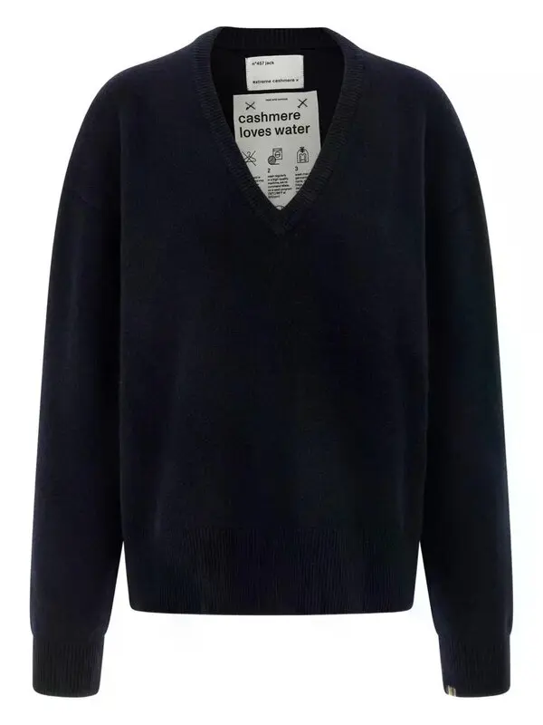 Extreme Cashmere V-neck Long-sleeve Pullover