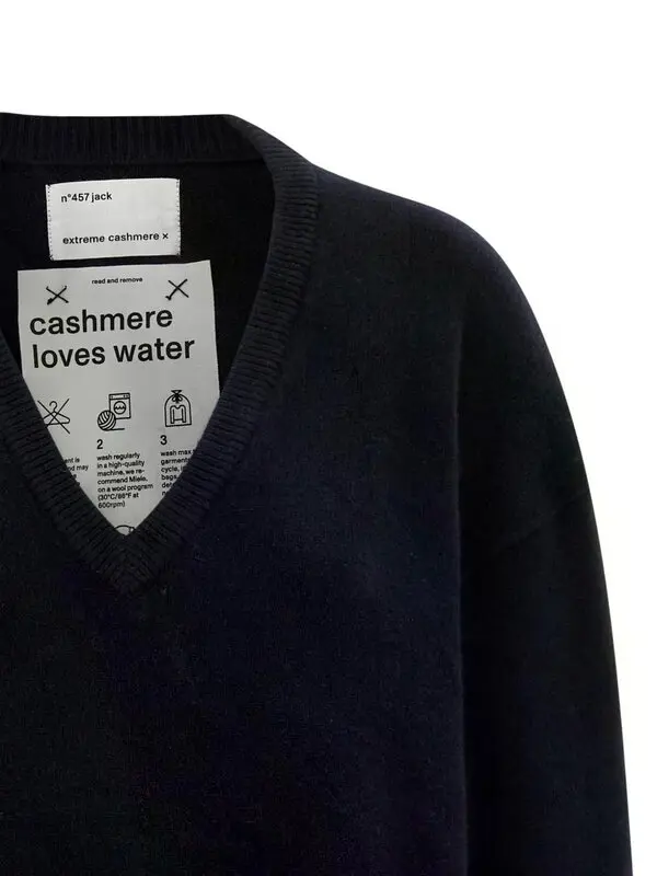 Extreme Cashmere V-neck Long-sleeve Pullover