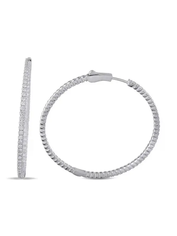 LB EXCLUSIVE Diamond Hoop Earrings