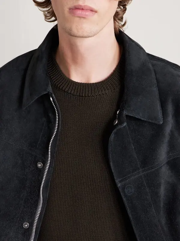 TOM FORD Cotton And Silk-blend Crewneck Sweater - Brown