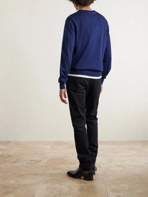 TOM FORD Cotton Crewneck Sweater - Blue