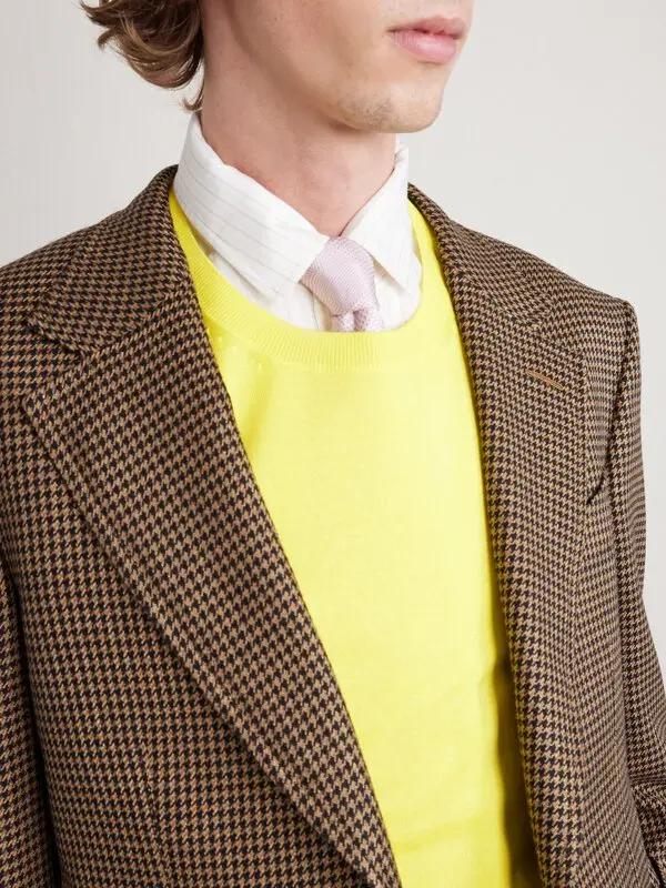 TOM FORD Cotton Crewneck Sweater - Yellow