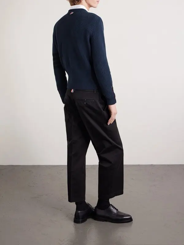 Thom Browne Slim-fit Striped Cotton Sweater - Blue