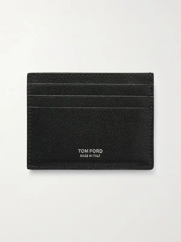 TOM FORD Pebble-grain Leather Cardholder - Black