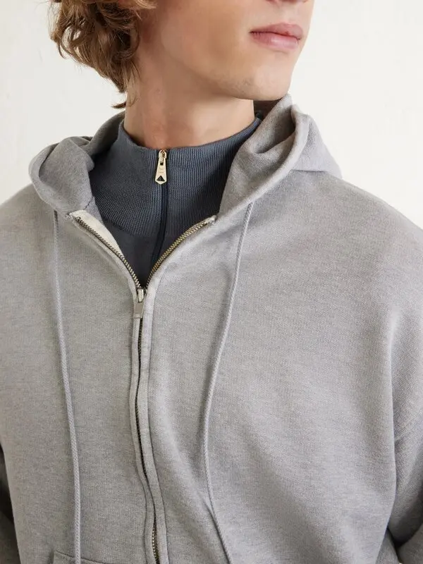 Paul Smith Merino Wool Zip-up Cardigan - Gray