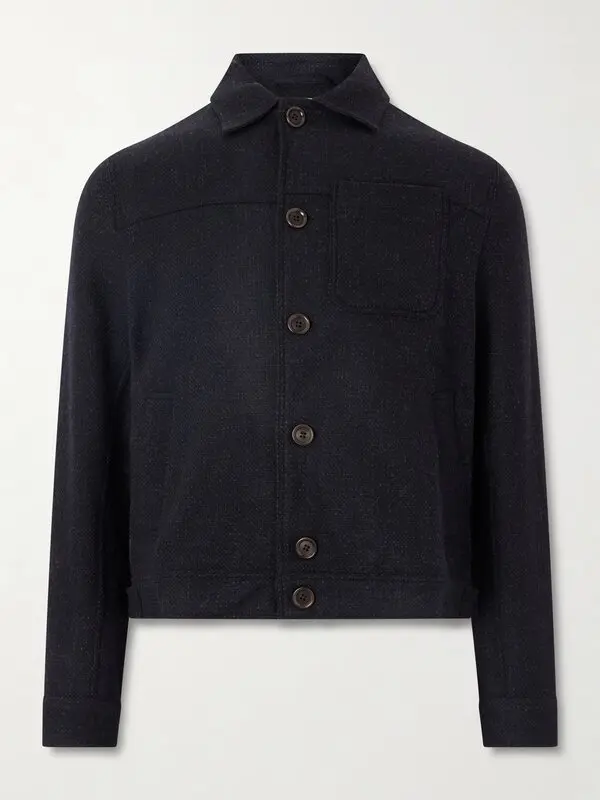 Oliver Peoples Buffalo Wool-blend Jacket - Black