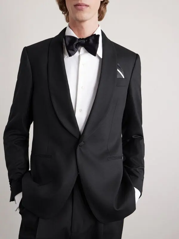 LARDINI Soirée Virgin Wool-blend Tuxedo Jacket