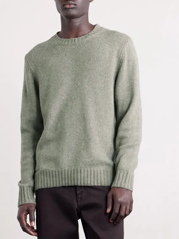 Nn07 Lee 6598 Merino Wool-blend Sweater - Green