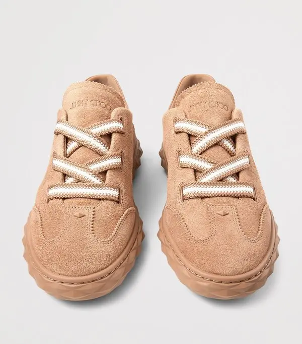 JIMMY CHOO Diamond Light Flex Suede Sneakers