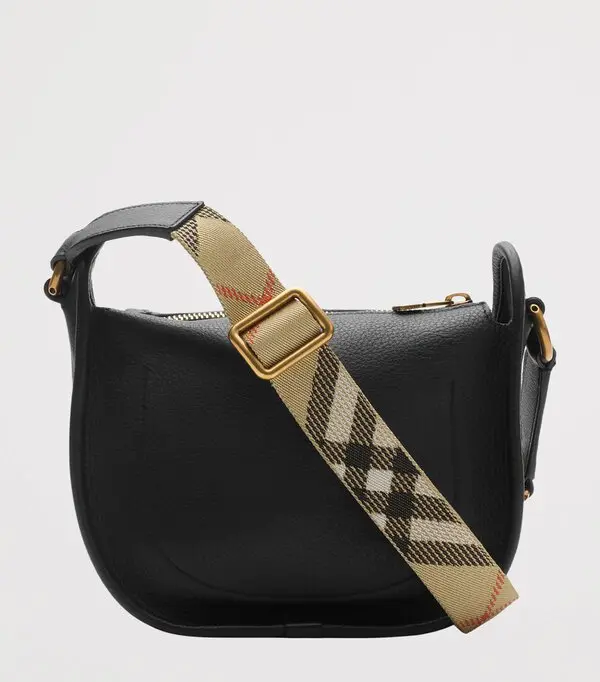 Burberry Mini Calfskin B Clip Messenger Bag - Black