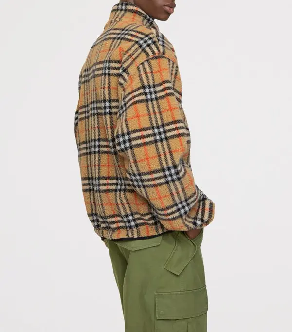 Burberry Wool-blend Fleece Check Jacket