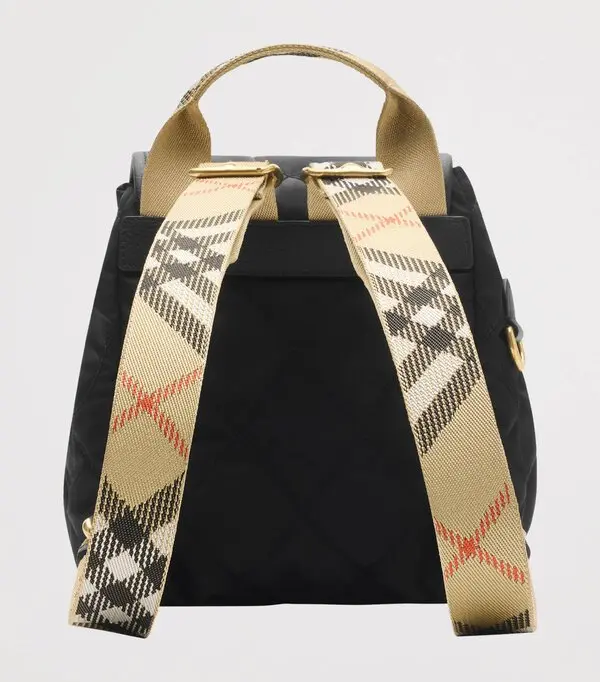 Burberry Mini Quilted Horseshoe Backpack - Black
