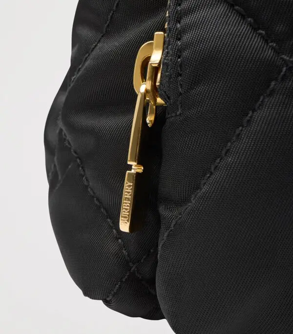 Burberry Mini Quilted Horseshoe Backpack - Black