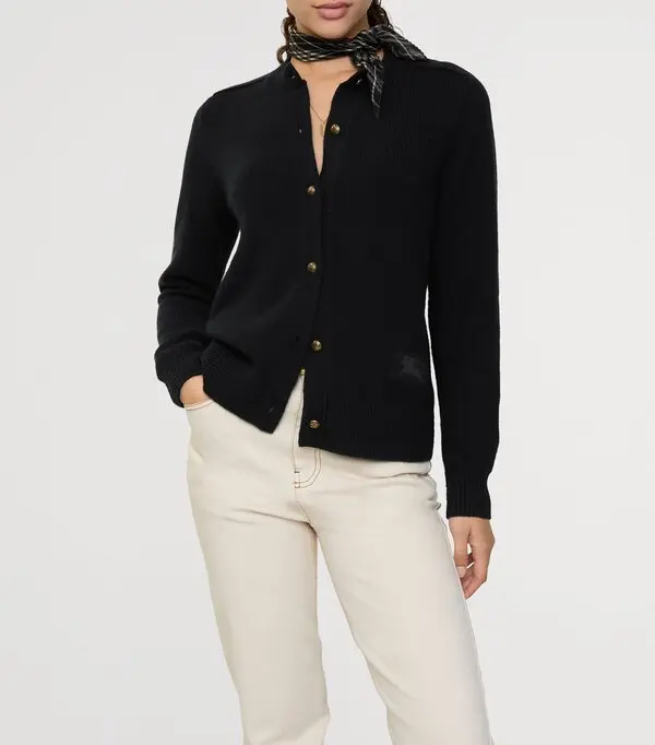 Burberry Cashmere Ekd Cardigan - Black