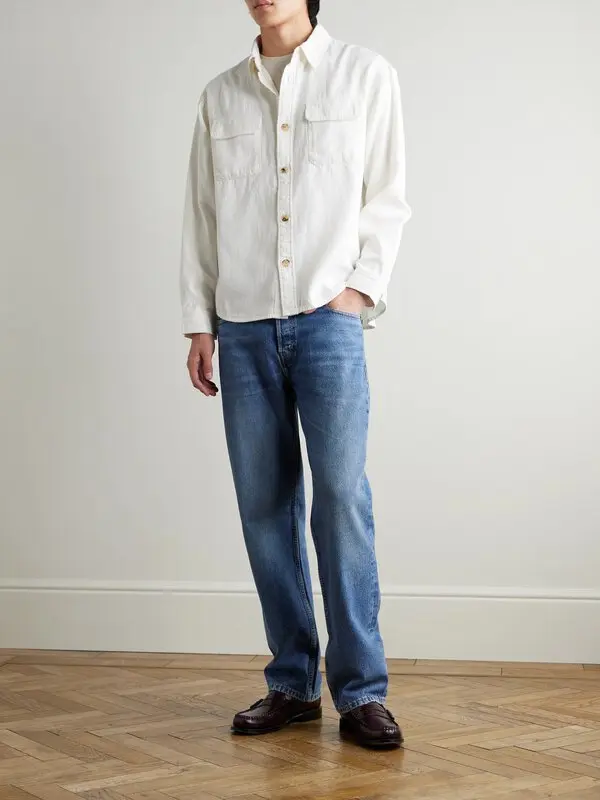 FRAME Cotton-twill Overshirt - Neutrals