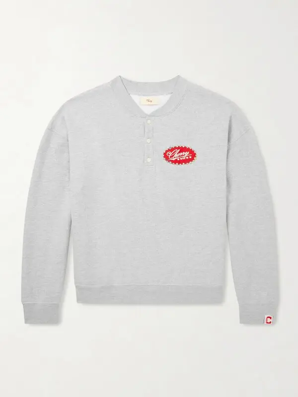 CHERRY LOS ANGELES Five Star Studded Logo-embroidered Cotton-blend Sweater