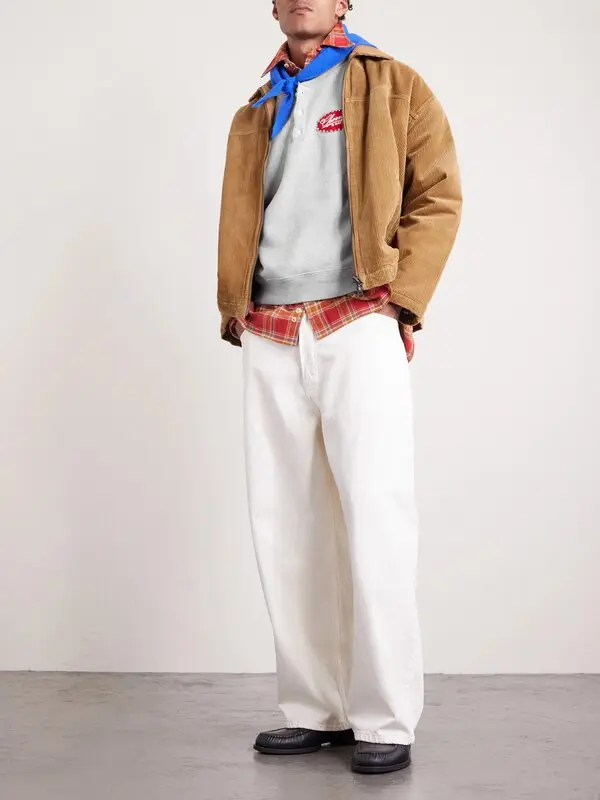 CHERRY LOS ANGELES Five Star Studded Logo-embroidered Cotton-blend Sweater